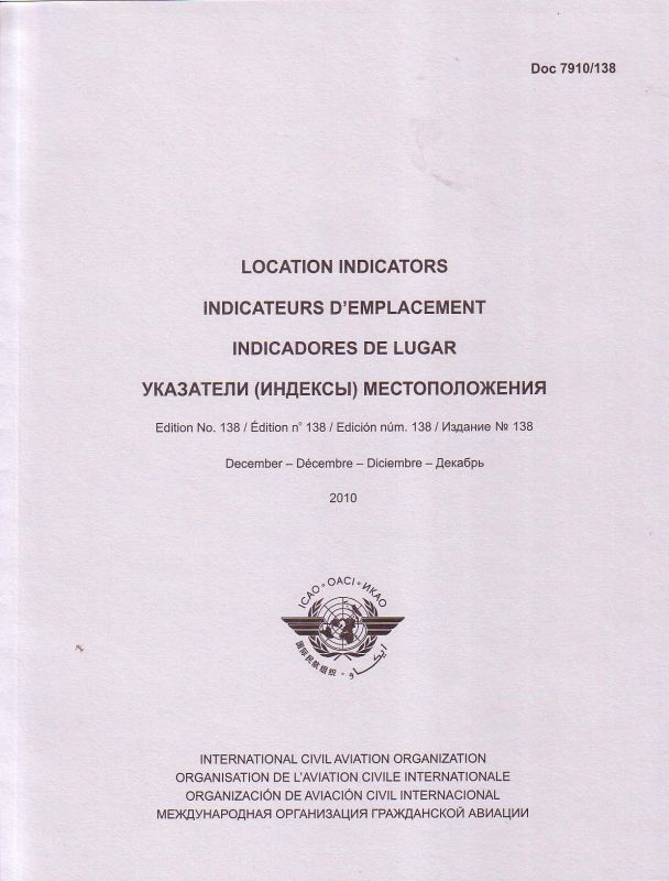 ICAO Location Indicators (DOC 7910)-198 | S5310001-198